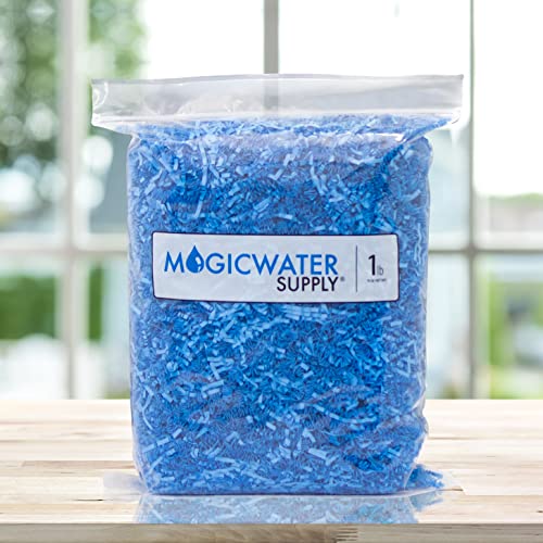 MagicWater Supply Crinkle Cut Paper Shred Filler (1 LB) for Gift Wrapping & Basket Filling - Sky Blue