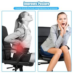 SAHEYER Seat Cushion for Tailbone Pain Relief,Office Chair Cushion for Sciatic Nerve Pain Relief,Butt Pillow for Enhanced Comfort in Long-Term Sitting,（Blue）