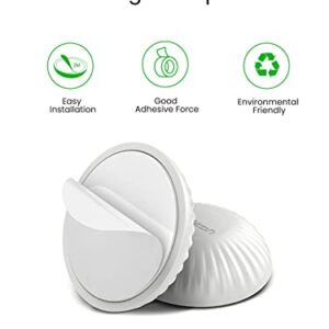 UGREEN Door Stopper Wall Protector Door Bumper Knob Shield Handle Guard Self Adhesive for Bedroom, Kitchen, Office, White 2 Pack