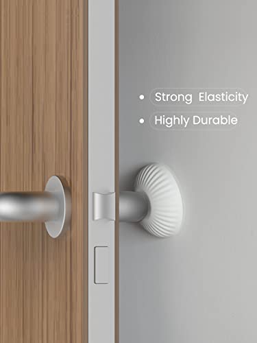 UGREEN Door Stopper Wall Protector Door Bumper Knob Shield Handle Guard Self Adhesive for Bedroom, Kitchen, Office, White 2 Pack