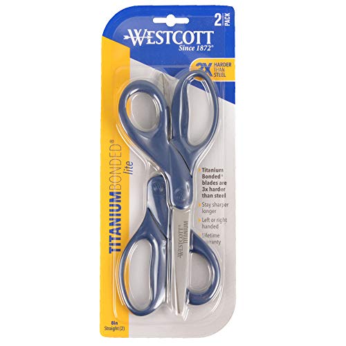 Westcott 17509 8-Inch Titanium Heavy-Duty Scissors, Navy