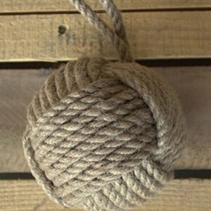 Nautical Jute Doorstop Rope Sailor Knot Made from Natural Jute Handmade (Natural Jute, 5")