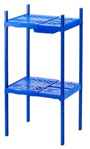 lockermate, blue double shelf, adjustable width and height to fit most school lockers