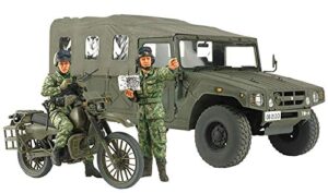 tamiya 25188 25188-1:35 jgsdf reconnaissance wheel with hmv vehicle, model construction, plastic kit, unpainted