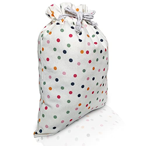 Gather & Knot Drawstring Gift Bags | 16" Medium | Happy Birthday | Premium Canvas | Reusable Fabric Wrap for Kids, Adults | Gender Neutral | Mix & Match Set