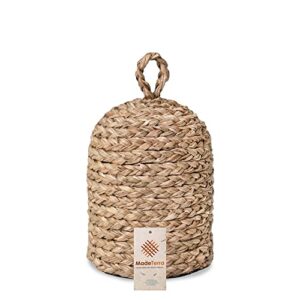 Seagrass Doorstop | Jute Door Draft Stopper for Bottom of Doors - Farmhouse Décor Jute Rustic Door Jammer (Seagrass)