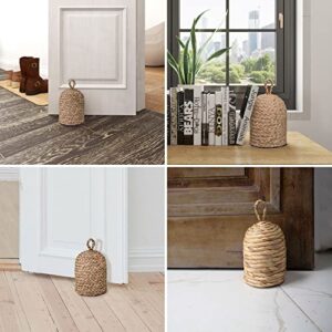 Seagrass Doorstop | Jute Door Draft Stopper for Bottom of Doors - Farmhouse Décor Jute Rustic Door Jammer (Seagrass)