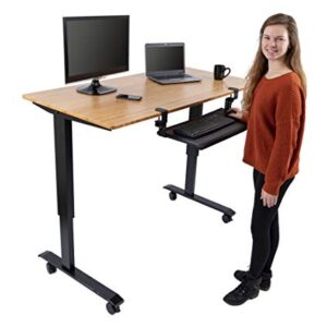 Stand Up Desk Store Large Clamp-On Retractable Adjustable Height Under Desk Keyboard Tray | for Desks Up to 1.5" (Large, 33" Wide)