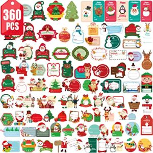 360pcs christmas gift tags xmas labels self adhesive christmas labels christmas name tags stickers decoration christmas gifts envelopes presents