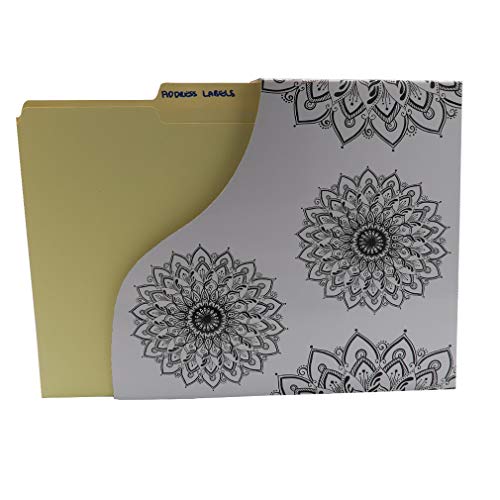 Evelots 6 Pack Magazine File Holder/Organizer-4 Inch Wide-Mandala-With Labels