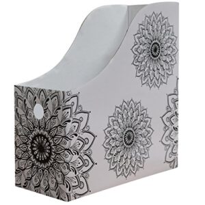 Evelots 6 Pack Magazine File Holder/Organizer-4 Inch Wide-Mandala-With Labels