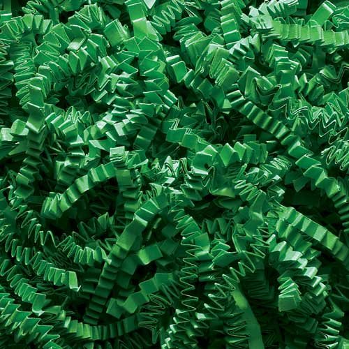 UpackSupply Crinkle Cut Paper Shred for Gift Baskets & Gift boxes - Green (1/2 LB)