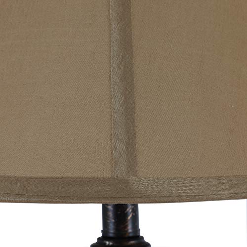 Decor Therapy Traditional Resin Floor Lamp with Bell Shade, Golden Bronze