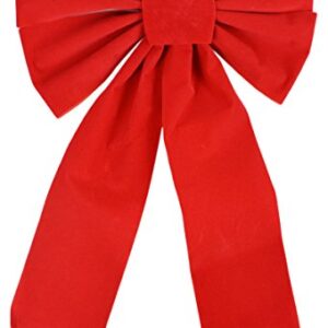 Red Velvet Christmas Bow 9-inch X 16-inch, 10 Pack of Holiday Bows