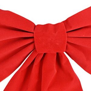 Red Velvet Christmas Bow 9-inch X 16-inch, 10 Pack of Holiday Bows