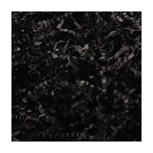 packhome 0.5 lb crinkle cut paper shred filler, black shredded paper for gift baskets, crinkle paper for gift wrapping