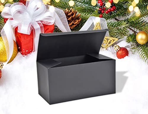 HUAPRINT Black Gift Box,Gift Boxes with Lids 9x4.5x4.5inch,24pcs Paper Gift Box Bulk,Rectangle Gift Boxes for Presents,Birthday,Bridesmaid Proposal,Groomsmen Engagements,Baby Showers, Christmas,Wedding Party Favor,Crafting Cupcake,Holidays