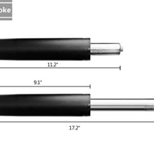 DOZYANT 6" Long Stroke Office Chair Gas Lift Cylinder Replacement,Hydraulic Pneumatic Shock Piston Heavy Duty (450 lbs) for Tall Person Universal Size Fits Most Executive Chairs, Highest End Class 4