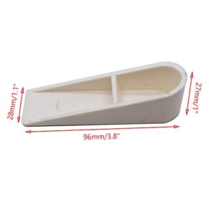 Rannb Door Stopper Door Stop Wedge Non Scratching Door Holder Small White - Pack of 4