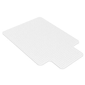 lumderio chair mat for computer desk, flat without curling, office carpeted floor mats for low pile carpet 48 x 36 inches