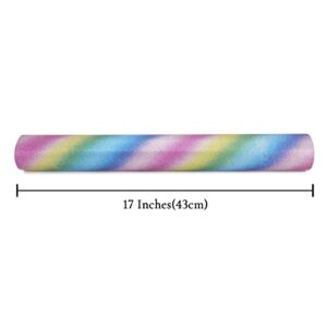 Blavermant Wrapping Paper Rainbow Glitter Mini Roll - 17" x 33 ft - Gift Wrapping Paper Roll Perfect for Wedding, Birthday, Christmas, Baby Shower