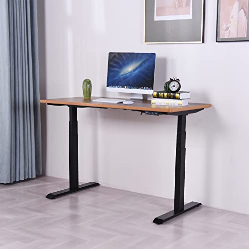 Fromann Electric 3 Tier Legs Dual Motor Desk Base Handset with USB A and C Ports - Sit Stand up Standing Height Adjustable Desk Frame for Home and Office AKB01