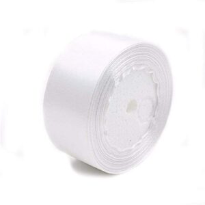 akoak 2 inches 25 yards white satin ribbon perfect for wedding, gift wrapping