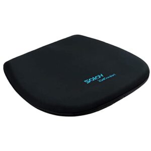 sojoy firm coccyx gel seat cushion- orthopedic memory foam chair cushions for home kitchen office desk car truck airplane (black)