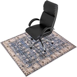 anidaroel office chair mat for hardwood and tile floor, 35″x47″ computer chair mat for rolling chair, desk chair mats, low-pile carpet, anti-slip floor protector rug