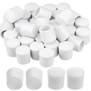 door stop bumper tips 0.39 inch door rubber stop bumper replacement stopper tips caps for door and wall protection, white (20 pieces)