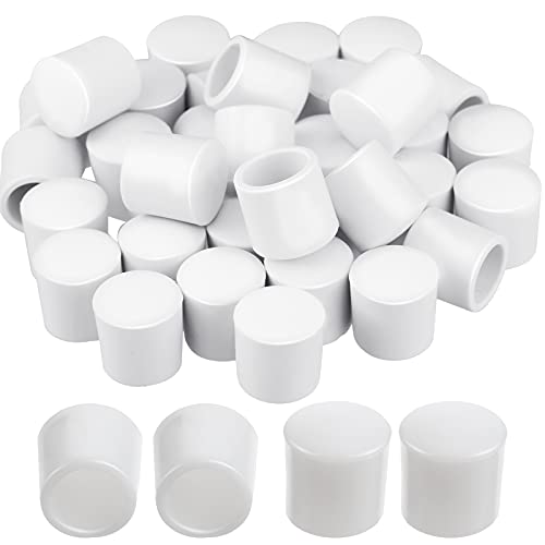 Door Stop Bumper Tips 0.39 Inch Door Rubber Stop Bumper Replacement Stopper Tips Caps for Door and Wall Protection, White (20 Pieces)