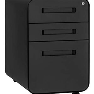 Laura Davidson Furniture Stockpile 3-Drawer File Cabinet, Commercial-Grade (Black)