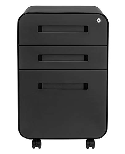 Laura Davidson Furniture Stockpile 3-Drawer File Cabinet, Commercial-Grade (Black)