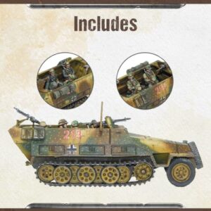 Wargames Delivered Bolt Action Tank War Sd.Kfz 251/1 Ausf D Hanomag, World War 2 Miniatures Game, 28mm Army Tank Model for Miniature Wargaming by Warlord Games