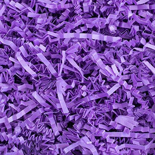 MagicWater Supply Crinkle Cut Paper Shred Filler (4 oz) for Gift Wrapping & Basket Filling - Purple