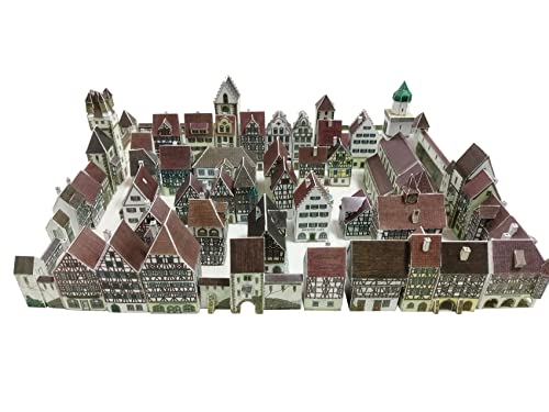 Medieval Town Building 3D Paper Puzzle Model Building for Adults 12"*9" DIY