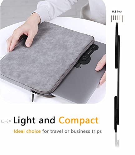 Jkoailiwi Magnetic Laptop Phone Holder for All Phones, New Upgraded Adjustable Desktop Monitor Side Laptop Holder, Slim Portable Laptop Mount Compatible with Magsafe iPhone 14/13/12 Series, Silver