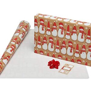 American Greetings Christmas Wrapping Paper Kit - 4 Traditional Rolls with Gridlines, 7 Bows and 30 Gift Tags (41-Count, 120 sq. ft.)