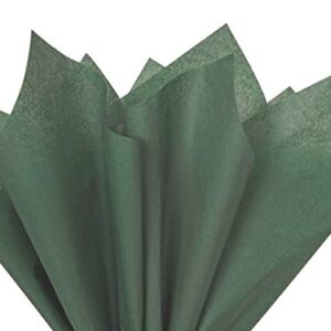 Forest Green Tissue Paper 15 Inch X 20 Inch - 100 Sheets Premium Quality Tissue Paper by A1 bakery supplies Made in USA