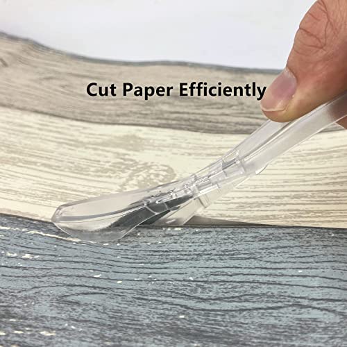 CARTINTS Paper Cutter with Hidden Knife Blade, Safety Wrapping Paper Cutter Safety Cutter Paper Trimmer for Adhesive Vinyl, Plastic Film, Craft Paper, Photo&Scrapbooking, 5.7X 0.6inch