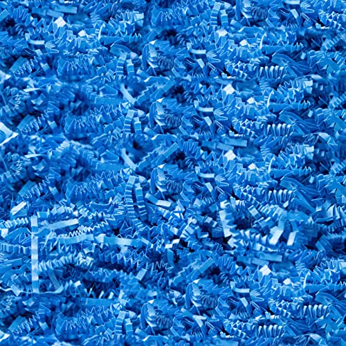 MagicWater Supply Crinkle Cut Paper Shred Filler (1/2 LB) for Gift Wrapping & Basket Filling - Sky Blue