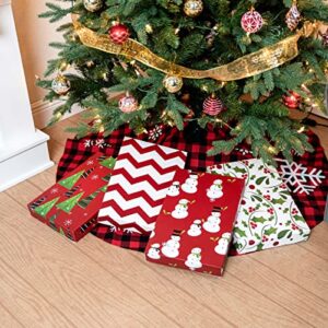 JOYIN 12 Pcs 14" x 9.5" x 2" Christmas Tone Shirt Wrap Boxes ​with Lid and Base, Clothes, Wrapping Robe Boxes,Gift Boxes, Xmas Goody Gift Boxes for Christmas, Birthdays, Wedding, 4 Designs