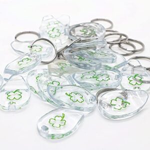 Plastic Scraper for Lottery Tickets, Stickers , Labels, Films, Clover Lottery Scratcher , Lotto Scratcher With Keychain, Gambler Lucky gift (10)