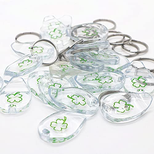 Plastic Scraper for Lottery Tickets, Stickers , Labels, Films, Clover Lottery Scratcher , Lotto Scratcher With Keychain, Gambler Lucky gift (10)