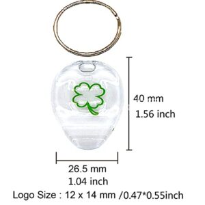 Plastic Scraper for Lottery Tickets, Stickers , Labels, Films, Clover Lottery Scratcher , Lotto Scratcher With Keychain, Gambler Lucky gift (10)