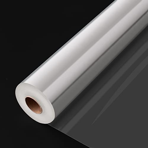 HFHSY (118 ft x 34 in ft Clear Cellophane Wrap Roll 3 Mil - Cellophane Roll - Clear Wrap Cellophane Bags - Clear Wrapping Paper to Wrap Gift Baskets - Clear Gift Wrap for Baskets