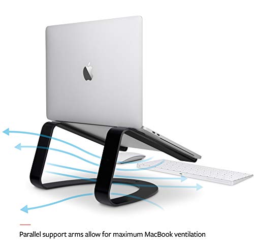 Twelve South Curve for MacBooks and Laptops | Ergonomic desktop cooling stand for home or office (matte black)