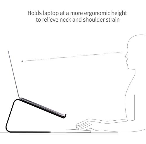 Twelve South Curve for MacBooks and Laptops | Ergonomic desktop cooling stand for home or office (matte black)