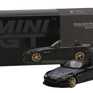 Truescale Miniatures S2000 (AP2) Mugen Convert. Berlina Black with Carbon Hood & Gold Wheels Ltd Ed to 3600 pcs 1/64 Diecast Model Car by True Scale Miniatures MGT00309