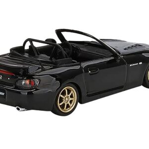 Truescale Miniatures S2000 (AP2) Mugen Convert. Berlina Black with Carbon Hood & Gold Wheels Ltd Ed to 3600 pcs 1/64 Diecast Model Car by True Scale Miniatures MGT00309